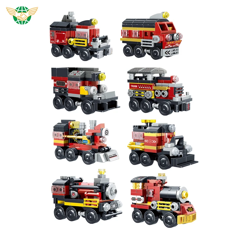 DIY Plastic Transform Robot Building Block Mecha Train Toy