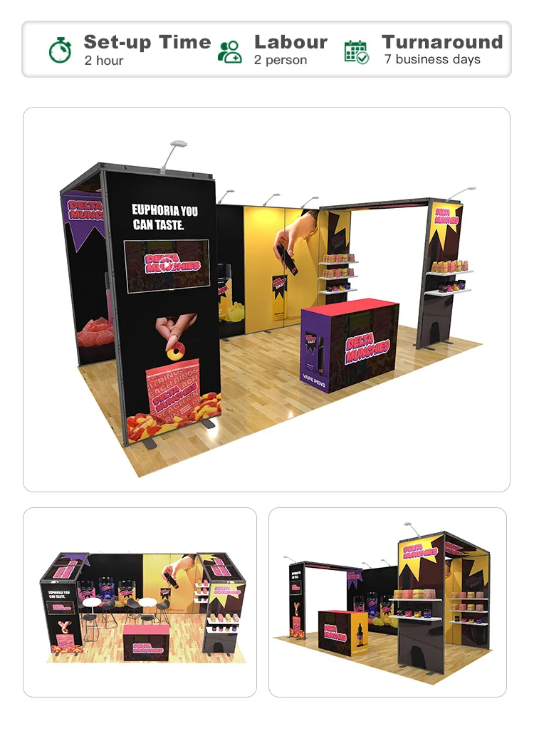 3x6 10x20 Modular Aluminum Frame Exhibition Stands Trade Show Booth ...