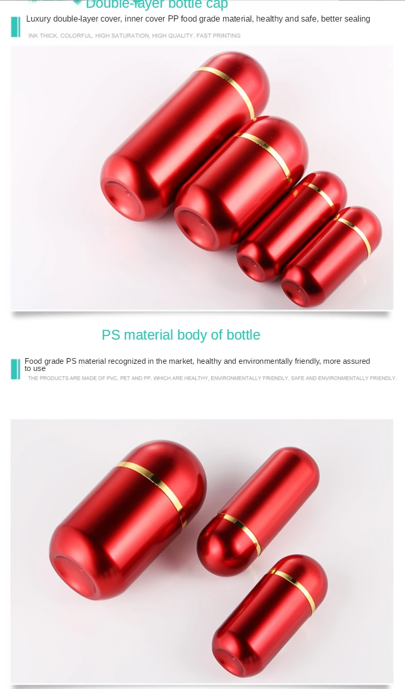 IN STOCK Capsule Shape Design Capsules Bottle Plastic for Pill Tablets ...