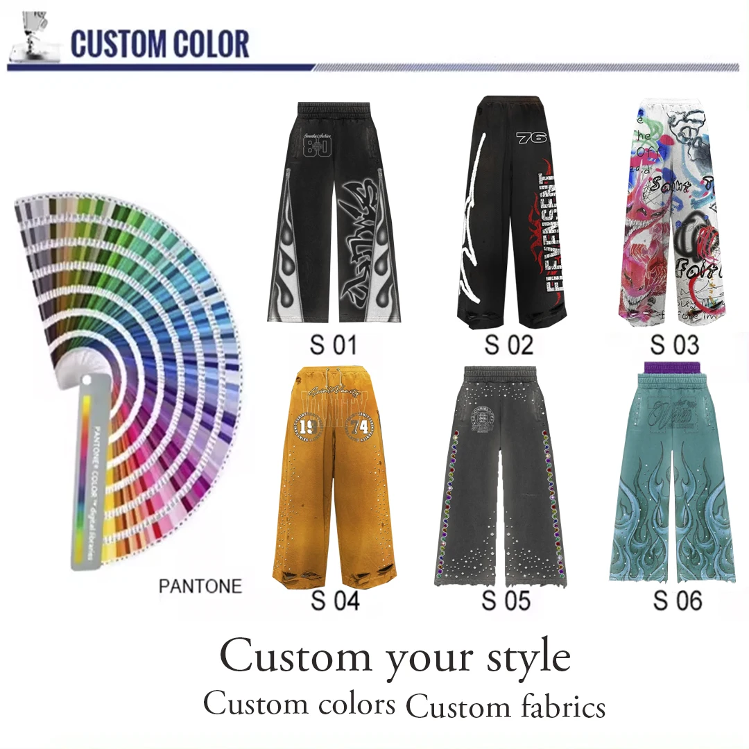 Premium Baggy Sweatpants Custom Design 480 Gsm Loose Jogger Sweatpants ...