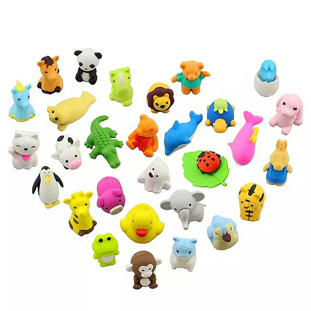 LZY875 Animal Pencil Erasers - Promotional Gifts for Kids