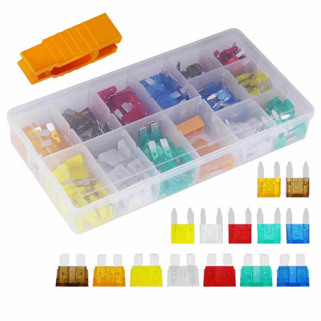 T070 250x Car Fuses Assorted Auto Van Standard Blade Mini Fuse Box ...