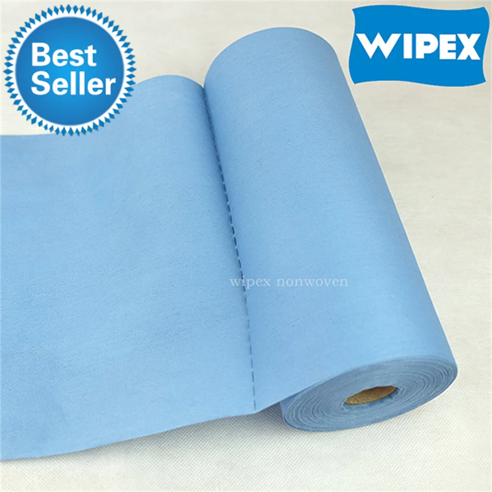 Wipex Good Quality Industrial Wipe Roll Non Woven Blue Industrial Wipe ...