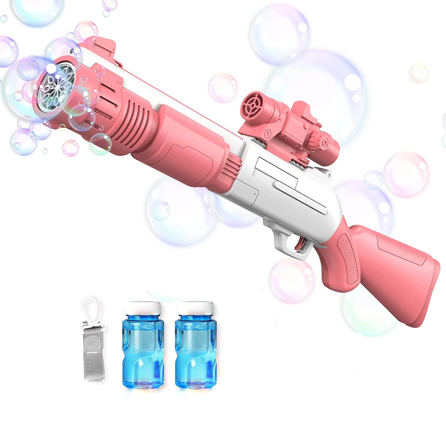 10 Holes Automatic Bubble Gun With Light Electric Bubble Machine Toys ...