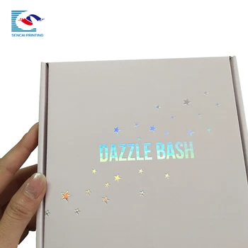 High Quality Custom Packaging Box Double Printing Laser Foil Shipping ...