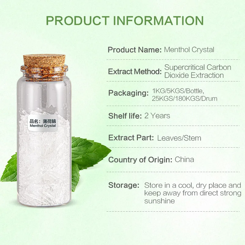 100% Pure Natural Hight Quality Chinese Jiangxi Menthol Crystals Luxury ...