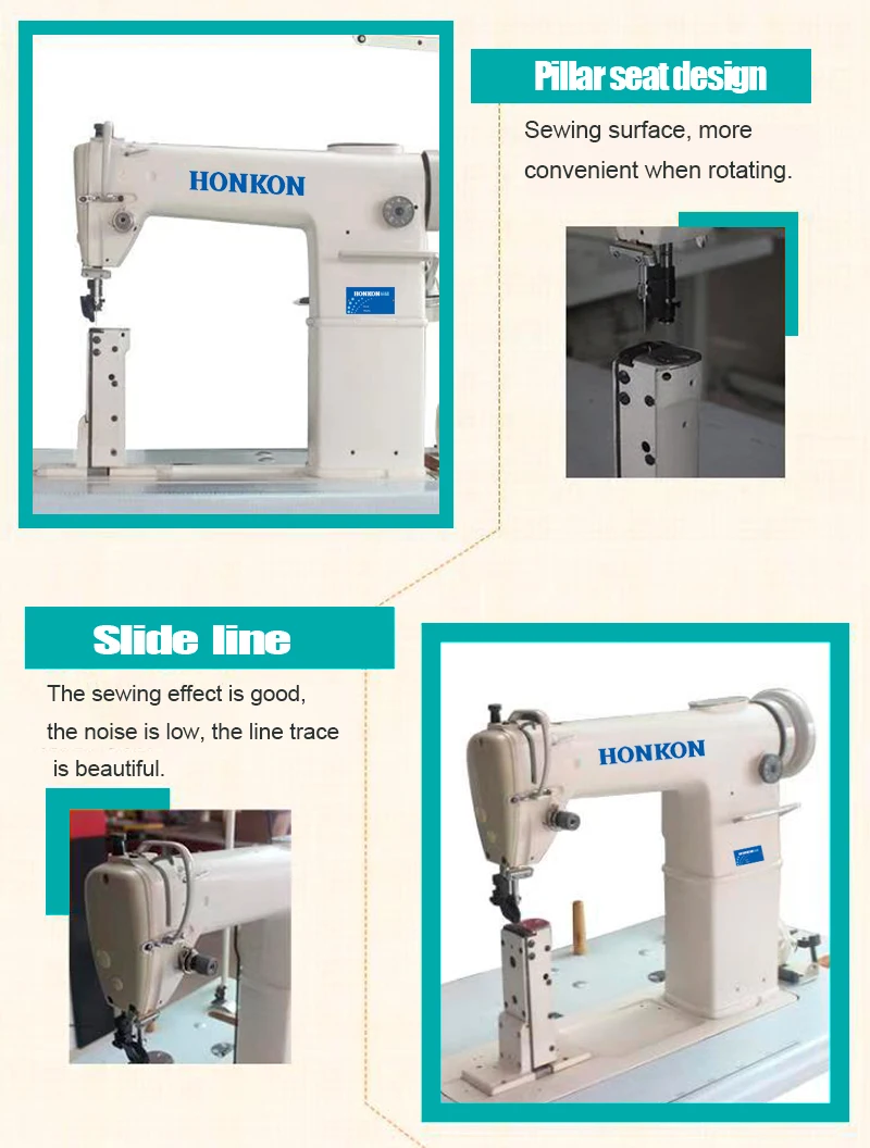 HONKON HK-810 Lockstitch Sewing Machine - High Speed & Easy Operation
