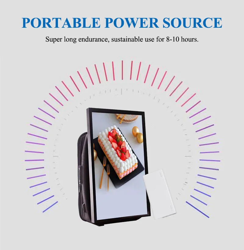 32 Inch Portable Lcd Backpack Advertising Billboard Lcd Display ...