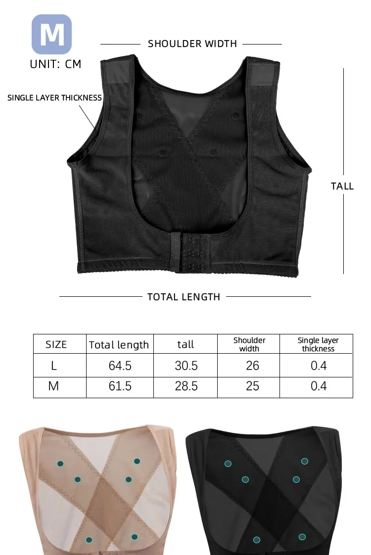 Women's Chest Posture Corrector Corset Humpback Body Shaper with Tops ...