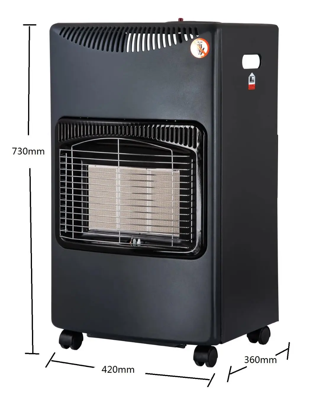 Mobile 4200W Folding Design Indoor Portable Gas Room Heater 3 Ceramic ...