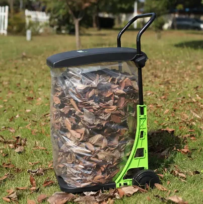 Dual-Wheeled Garden Waste Collecting Cart Standing Structure PP Storage ...