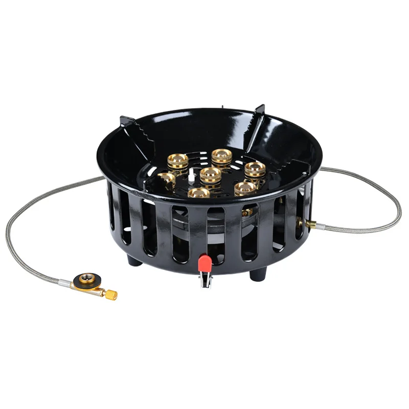 Outdoor Portable Butane 7 Burner Furnace Cooker Seven-core Outdoor ...