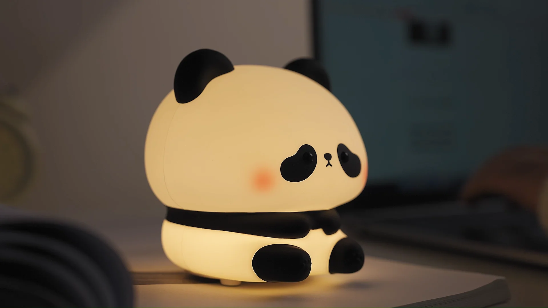 High Quality Kawaii Panda Led Night Lamp Rechargeable Silicone ...