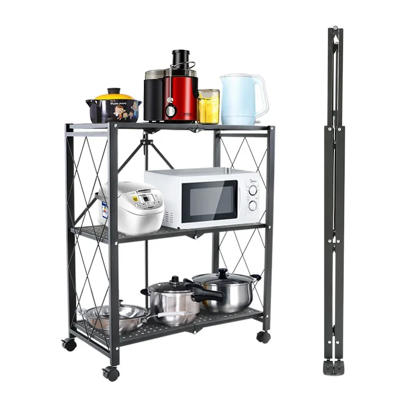 Removable 5 Tier Foldable Multi-functional Multi Layer Steel Shelves ...