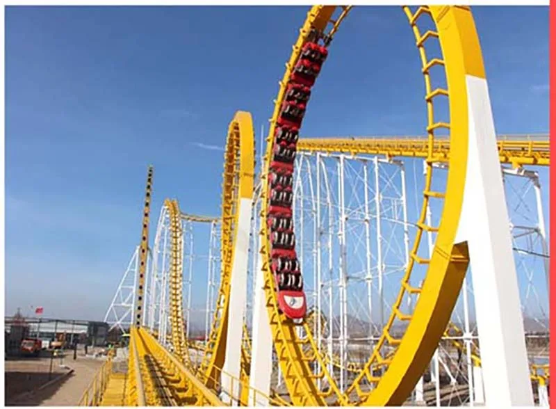 6 Loops Roller Coaster - Thrill Ride for Amusement Parks