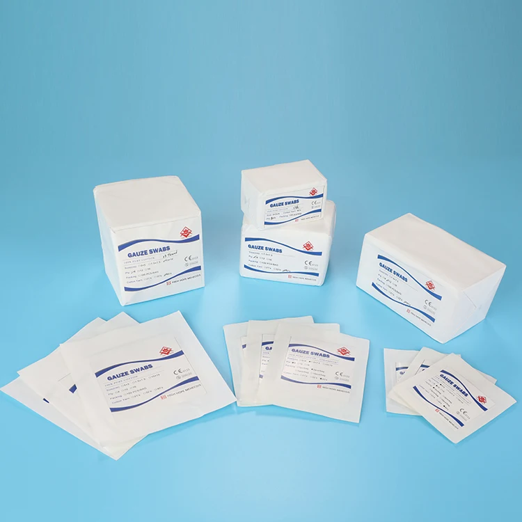 Absorbent Non Woven 100% Cotton Fold Gauze Swab X-ray Detectable Risen ...