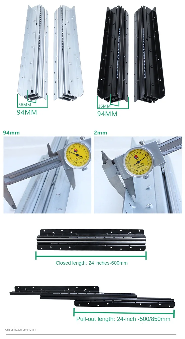 Slide Rail Of Stair Bottom Cabinet 1m Metric Bottom Thickened Heavy ...