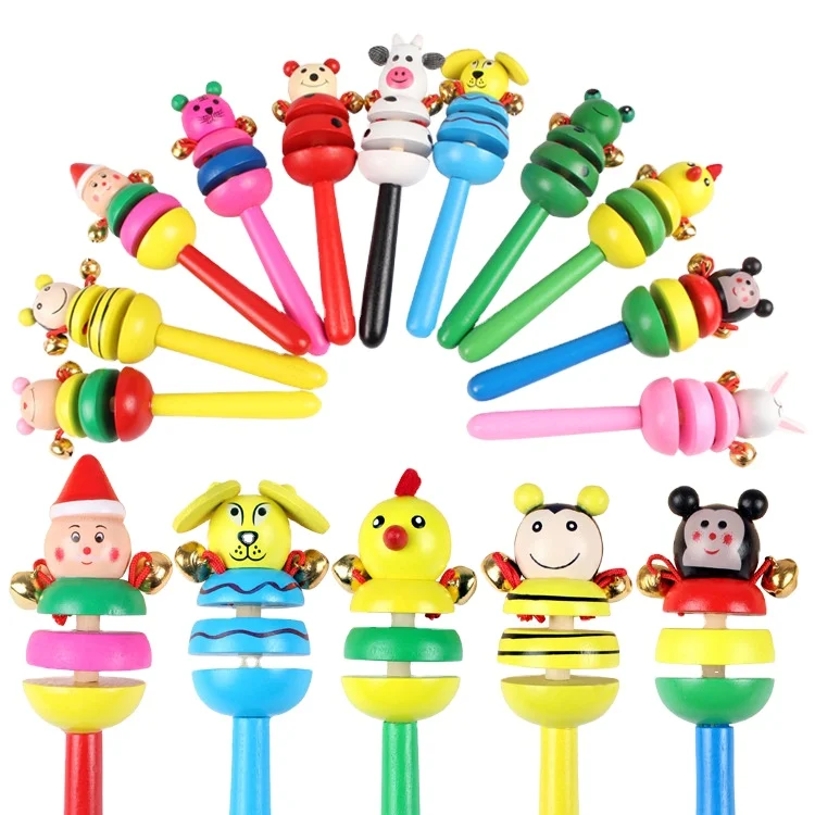 Orff wooden cartoon wooden cartoon animal rattle| Alibaba.com