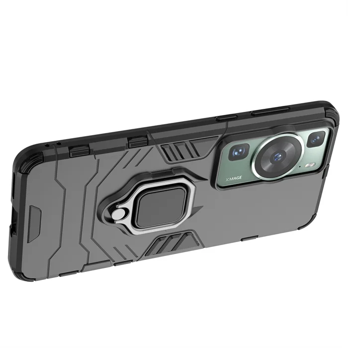 Rugged Shockproof Phone Case ART Magnetic Ring Holder Kickstand Armor ...