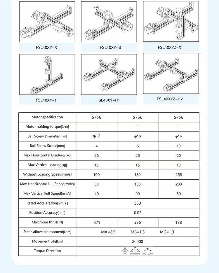 FUYU 2 Axis Table XY Stage Linear Positioning System