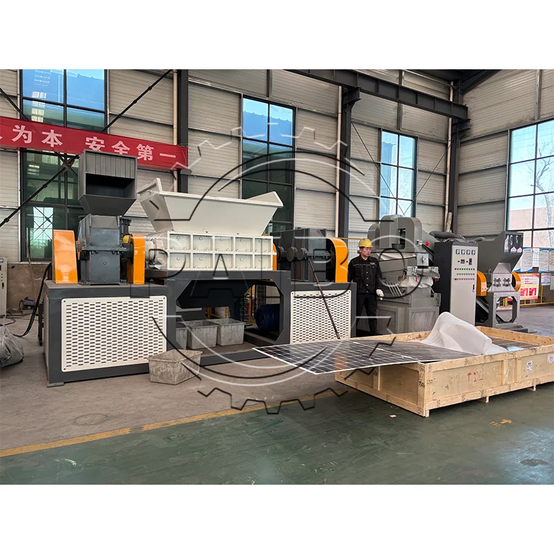 2025 Double Glass Solar Panel Crusher Machine Scrap Metal Shredder for ...