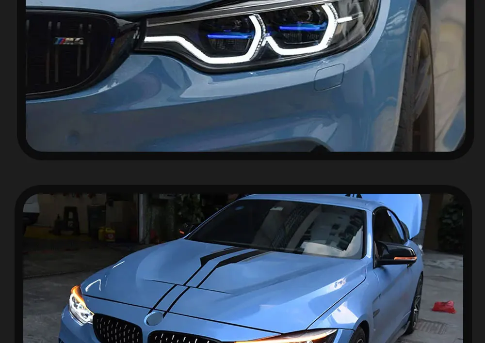 Typy For Bmw 4 Series 2013-2015 F32 F33 F36 M4 Headlights Blue Drl ...