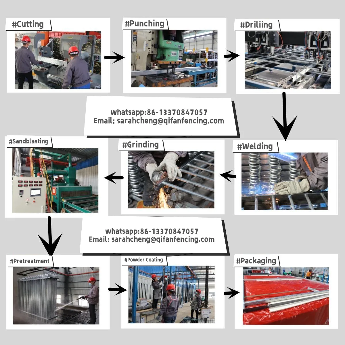 20FT Eco-Friendly Wrought Iron Steel Gate for Garden & Villa Entrance