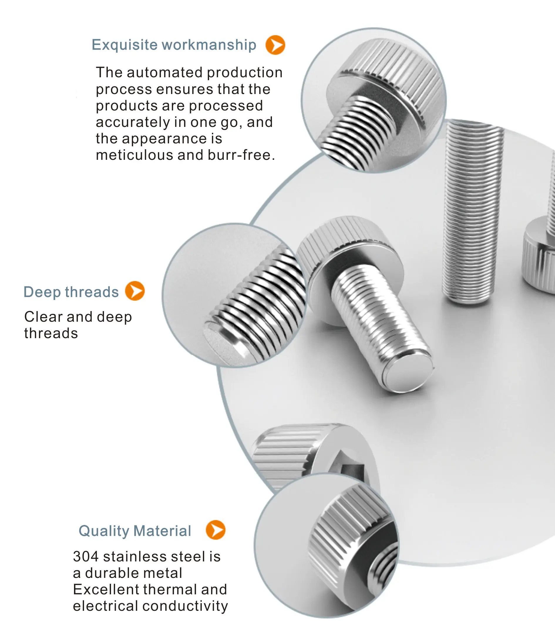 DIN 912 ISO 4762 Hexagon Socket Head Screws - Stainless Steel