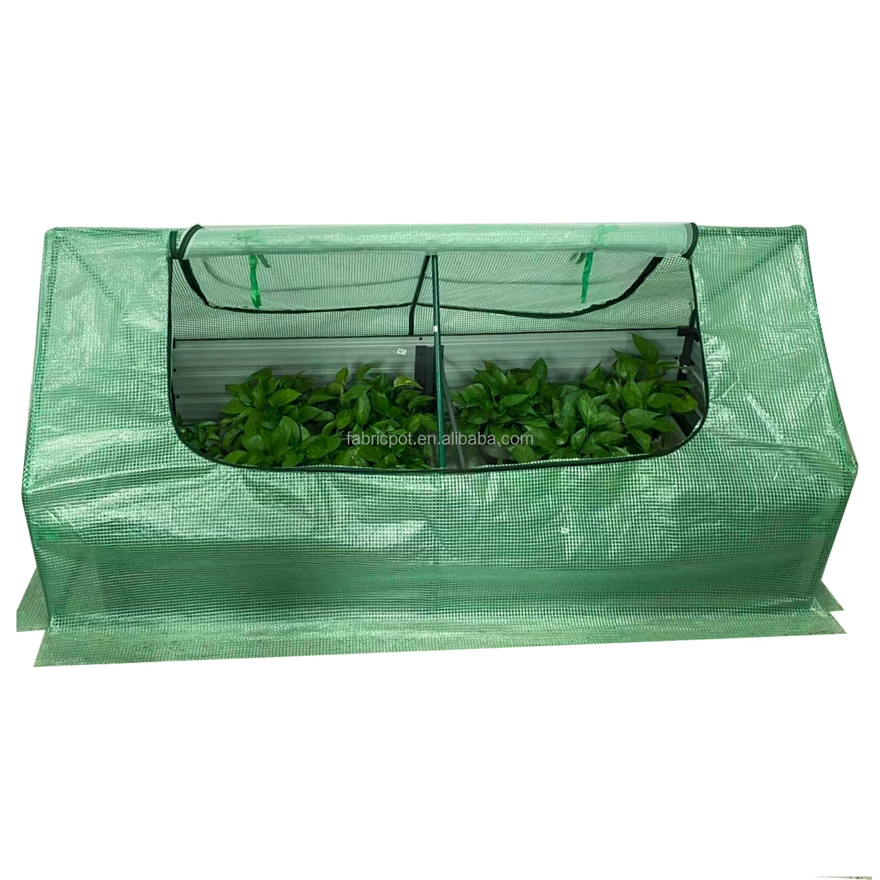 Galvanized Elevated Garden Bed with Cover Metal Planter Box Kit with 2 ...