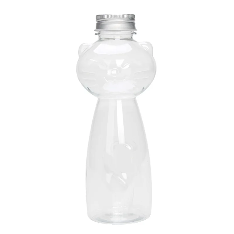 Wholesale Cat-shape Empty Plastic Bottle With 38mm Silver Cap for Juice ...