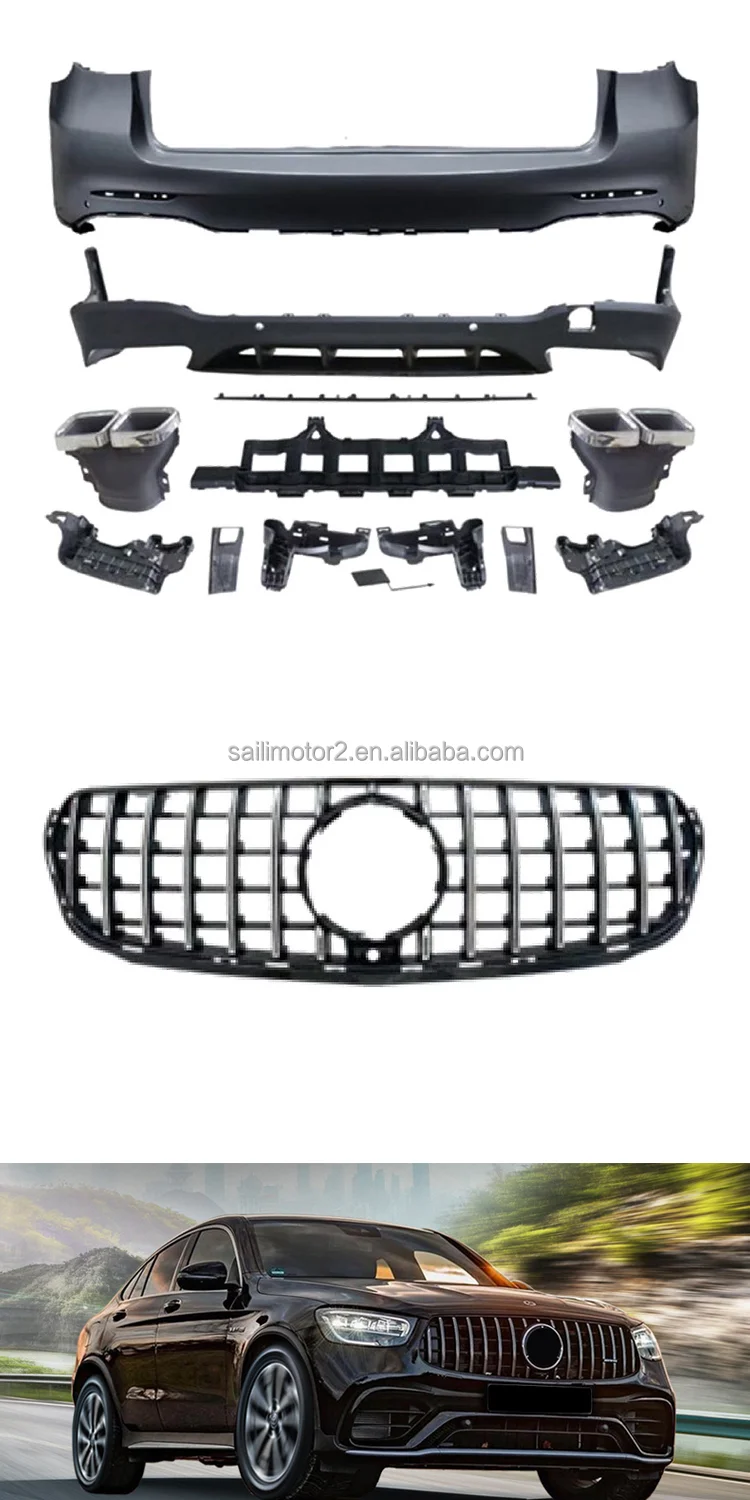 Amg Surrounds Front Grille Bumper Modifications Body Kit For Mercedes ...