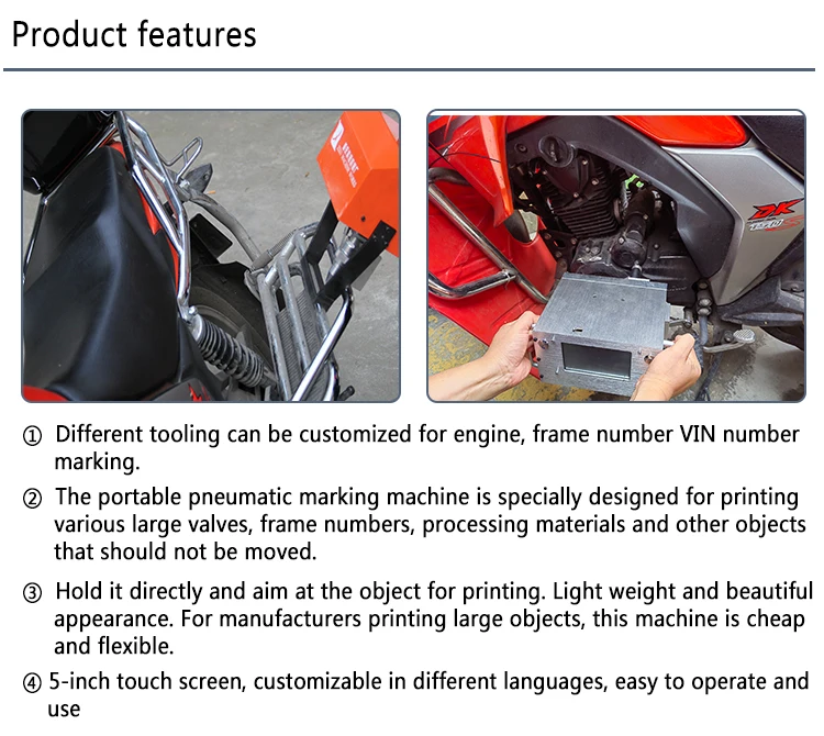 Zixu Portable Vehicle Chassis Number Engraving Machine Dot Peen Marking ...