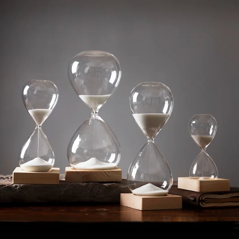 Transparent Glass Sand Clock Hourglasses - 5min, 30min, 60min