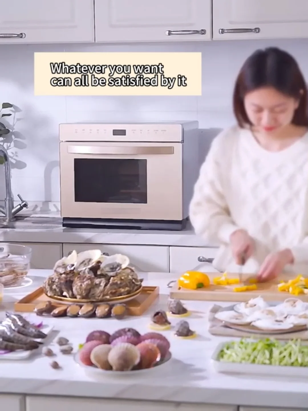 Portable Smart Oven Digital Control Bakery Bread Oven Steam Air Fryer ...