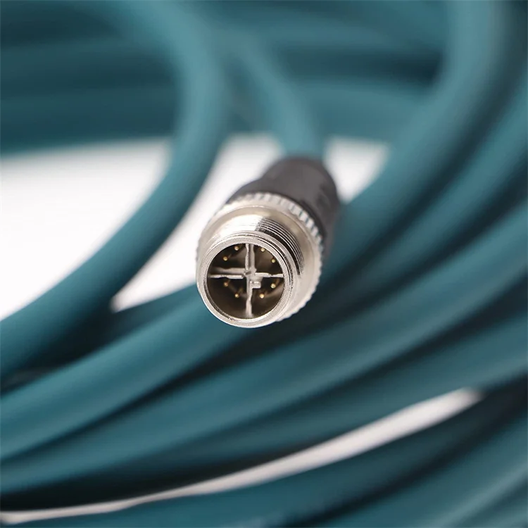 M12 X Code Male Connector To Rj45 Network Cable Ip67 Waterproof Cable ...