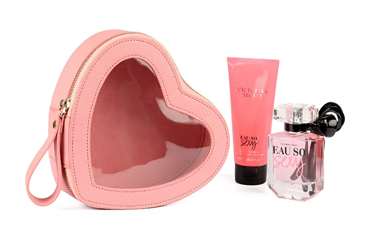 Custom Love Heart Shaped Cosmetic Bags for Valentine's Day