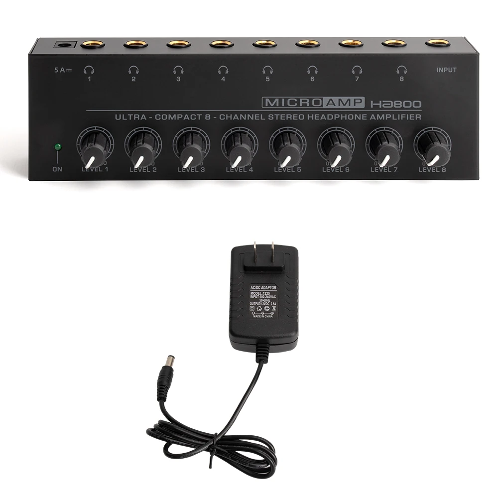 8 Channel Compact Amplifier - HA800 for Audiophile Headphones
