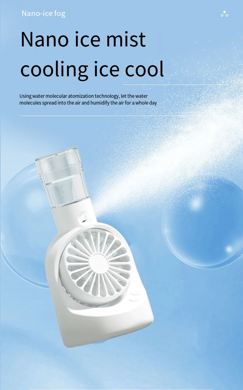 New Arrivals Hand-held Spray Fans Rechargeable Portable Humidifier ...