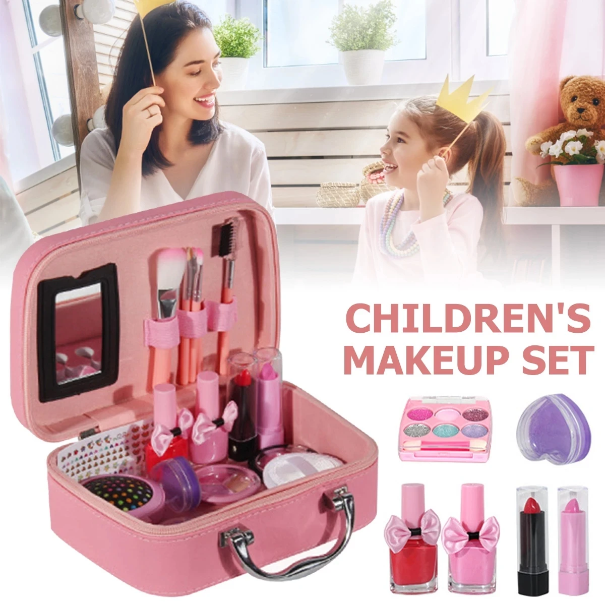 Kids Makeup Kit For Girls Safety Bpa-free Girls Make Up Washable Non ...