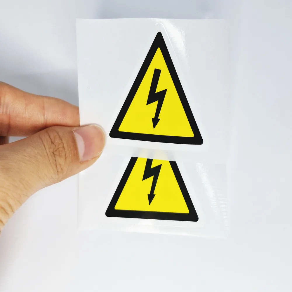 Custom Reflective Danger Warning Label Triangle Sticker for Outdoor ...