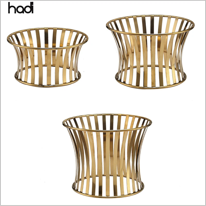 Luxury Hotel & Restaurant Stainless Steel Round Buffet Riser Set Gold ...