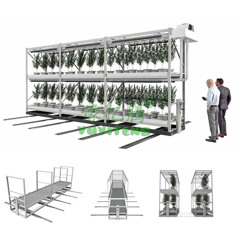 Multi-tier Mobile Vertical Hydroponics System Vertical Grow Racks ...