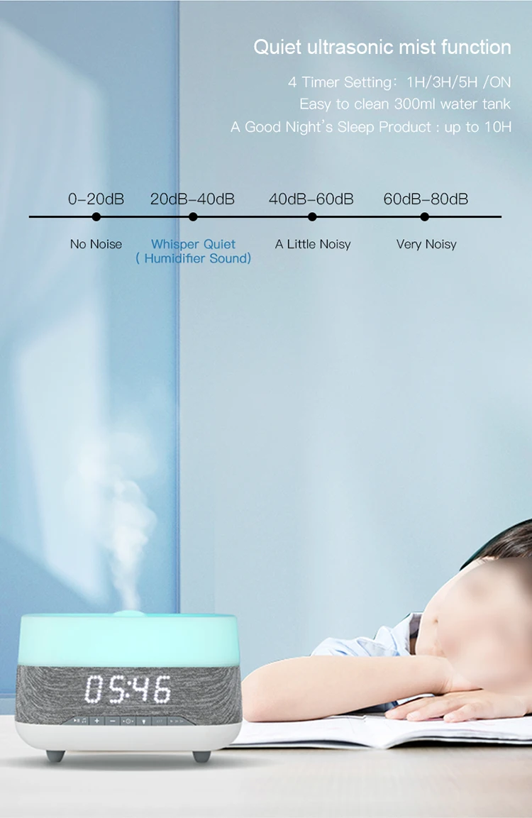 300ml Alarm Clock Diffuser Smart Aroma Diffuser Aroma Family Diffuser ...