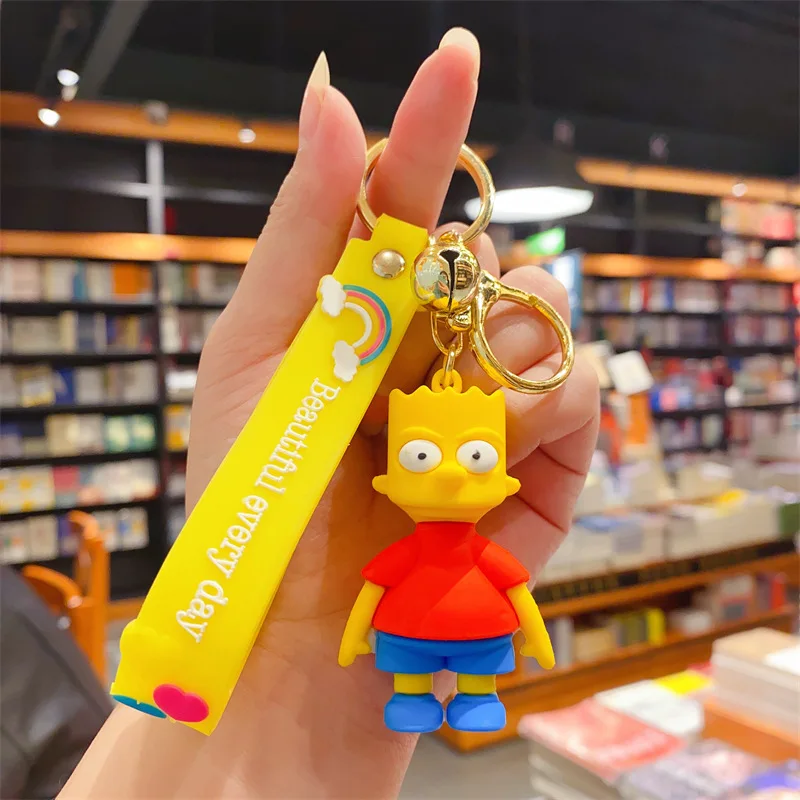 Anime Cartoon Simpson Family Keychain Figurines - Wholesale