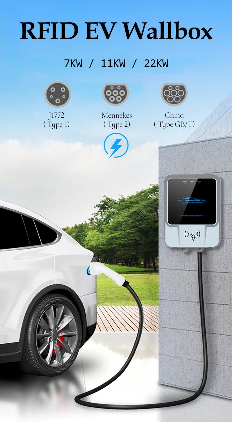 Electric Vehicle Charging Station 7kw Ac Ev Charging Station For ...