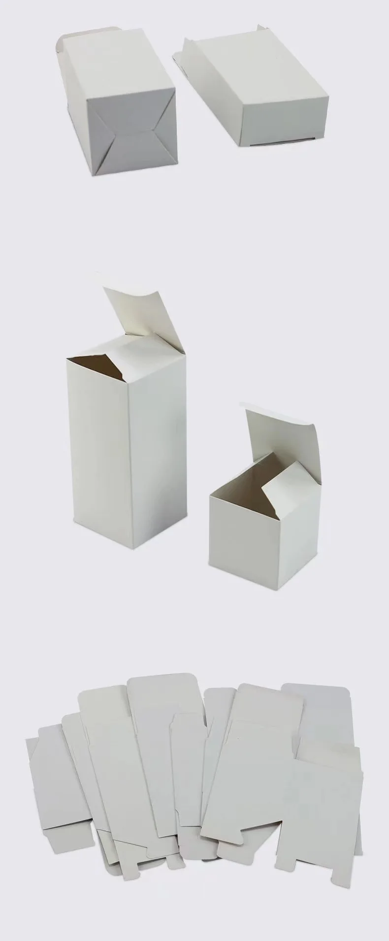 Customized Product Packaging Small White Cardboard Paper Box With ...