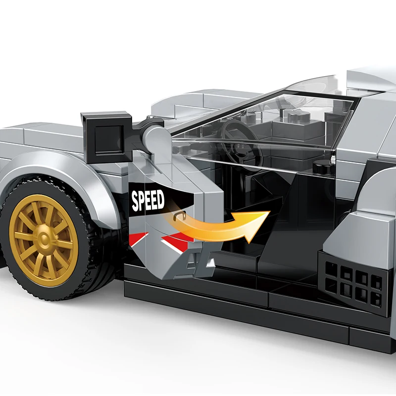 Cogo Creative Educational Construction Diy Racing Car Plastic Building ...