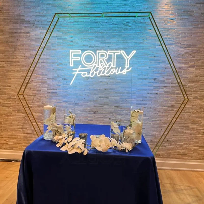 Happy Birthday Backdrop - Custom LED Neon Sign for Party