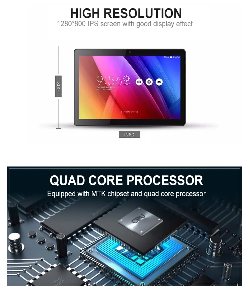 Widely Used Touch Screen Android Tablet 7 Inch 13inch 2GB +32GB Android 8.0