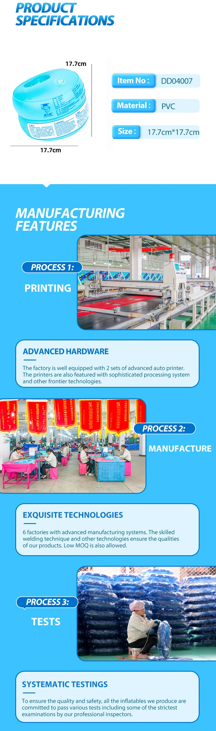 Custom Brand Inflatable Arm Bands for Kids - 3000 PCS